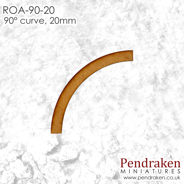 Pendraken Roads, 90 corner, 20mm width