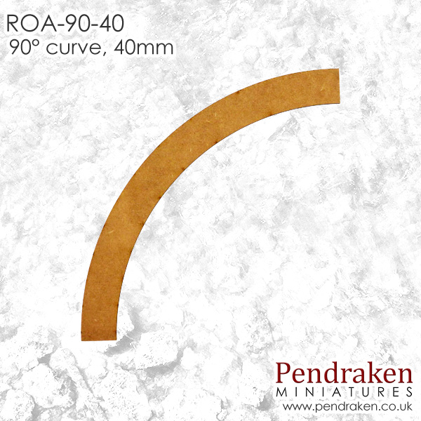 Pendraken Roads, 90 corner, 40mm width