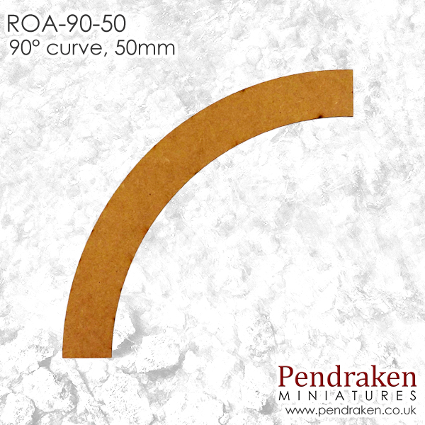 Pendraken Roads, 90 corner, 50mm width