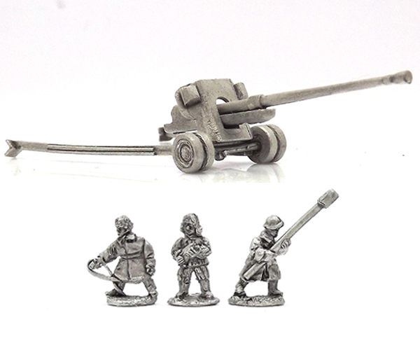 Pendraken 10mm WWII Soviet 100mm M1944 (BS-3) field gun with Winter ...