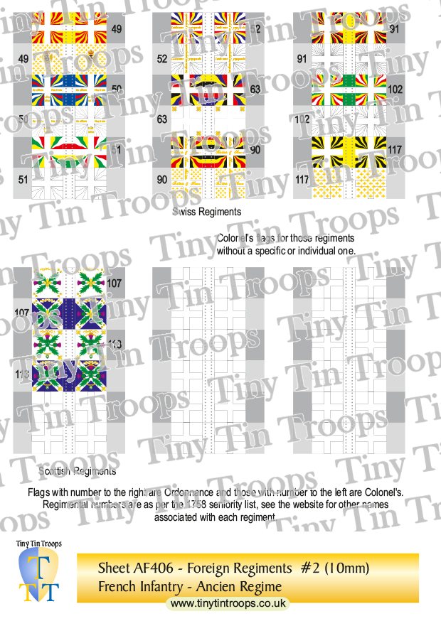 Tiny Tin Troops Flags French Sheet 6 10mm