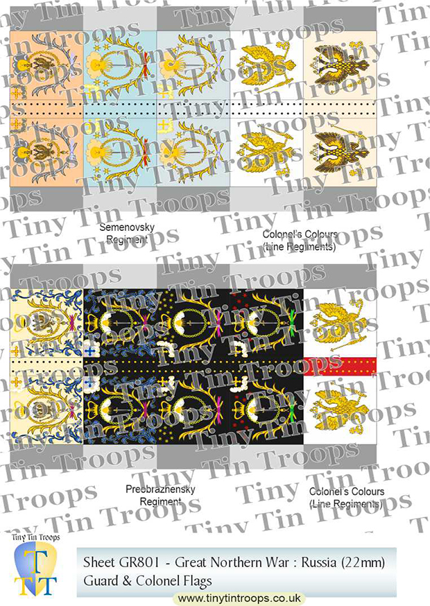 Tiny Tin Troops Flags Russia Sheet 1 22mm