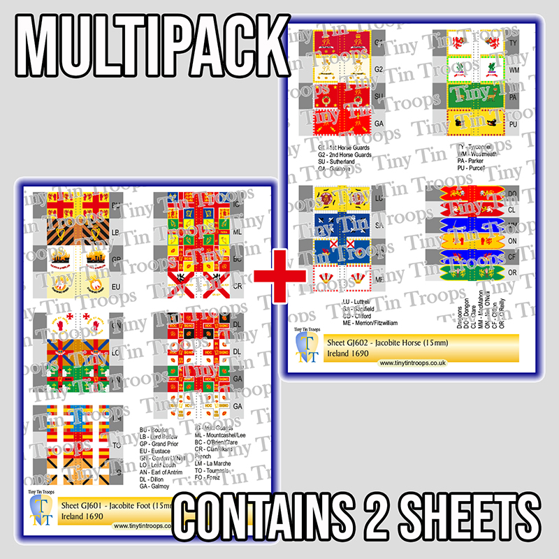 Tiny Tin Troops Flags Jacobite Set 15mm