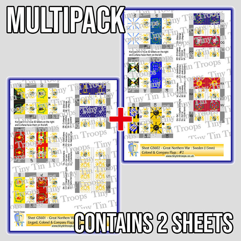 Tiny Tin Troops Flags Sweden /Set 15mm