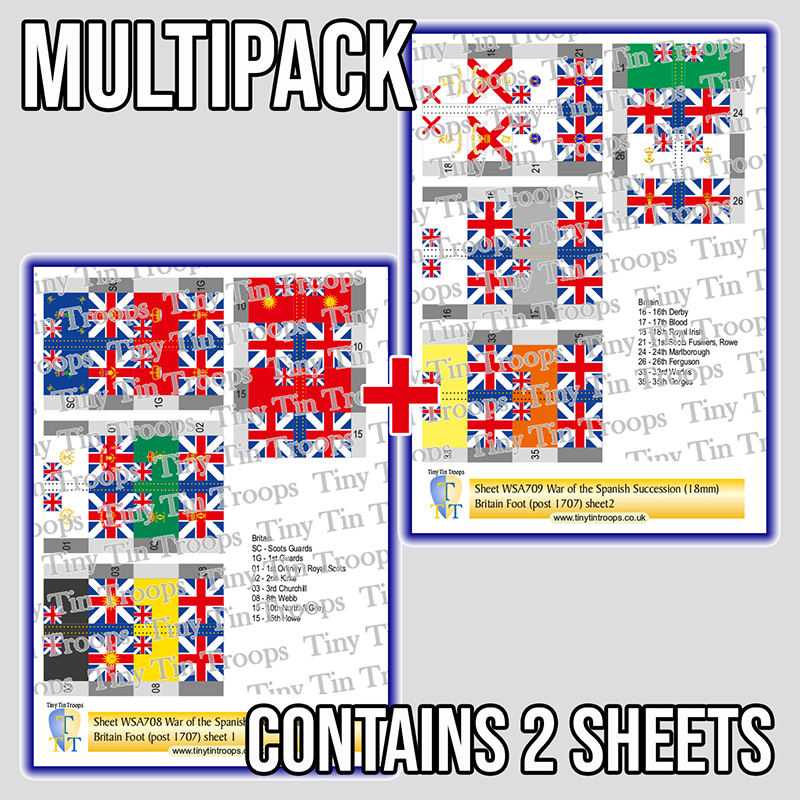 Tiny Tin Troops Flags Britain & Allies/Set 5 18mm