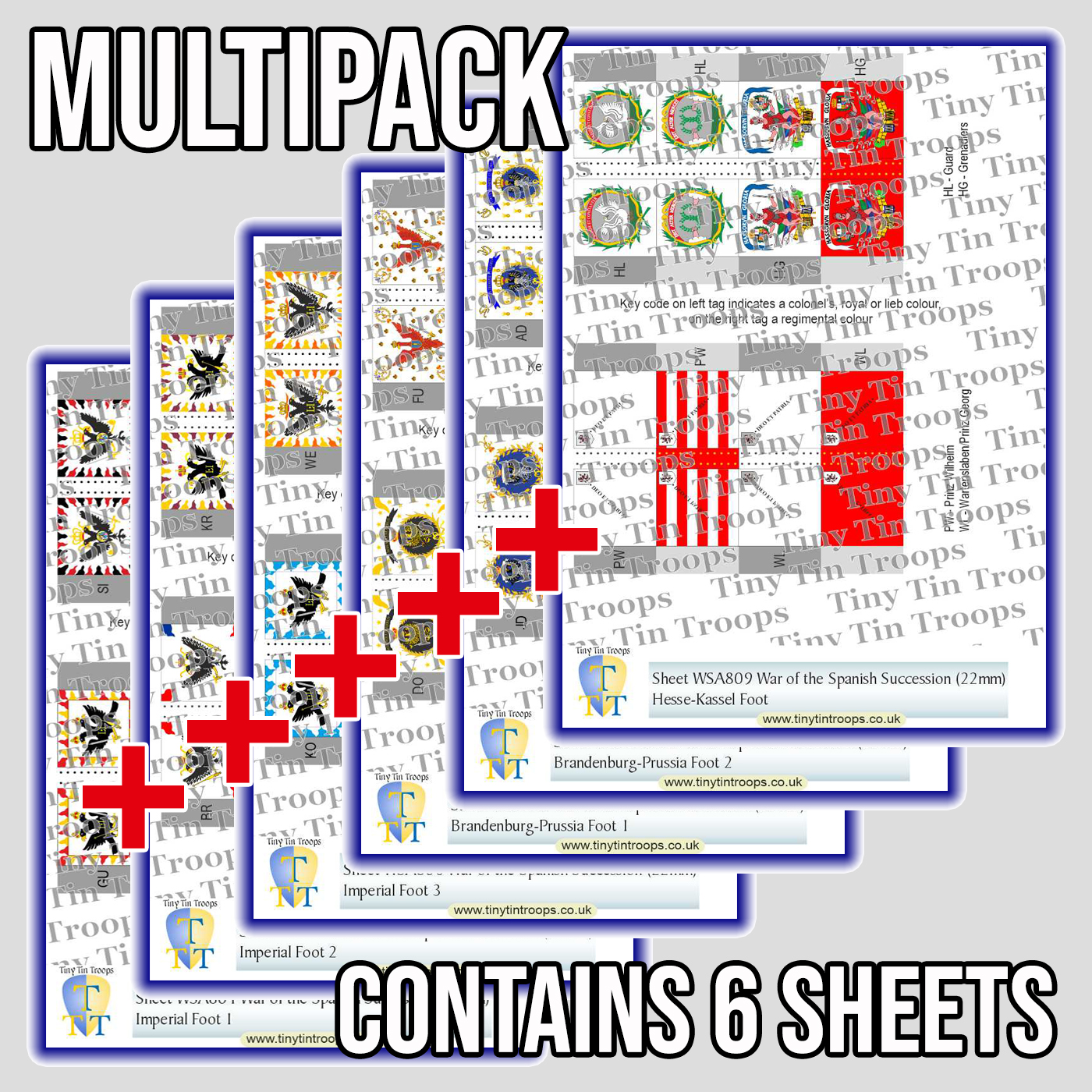 Tiny Tin Troops Flags Britain & Allies Set 2 22mm