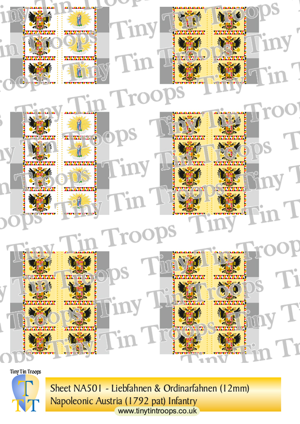 Tiny Tin Troops Flags Austrian 12mm