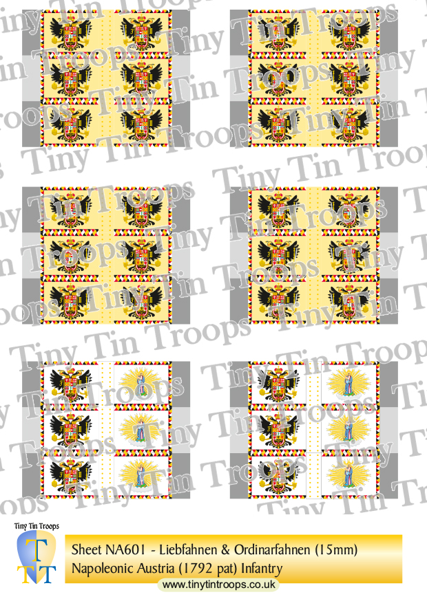 Tiny Tin Troops Flags Austrian 15mm