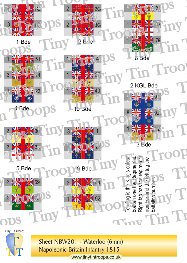 Tiny Tin Troops Flags British 6mm
