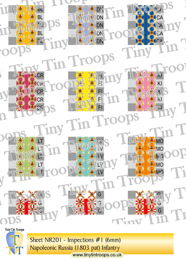 Tiny Tin Troops Flags Russian Set 6mm