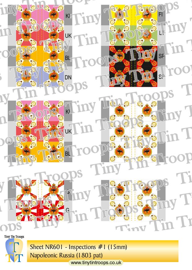 Tiny Tin Troops Flags Russian Set 15mm