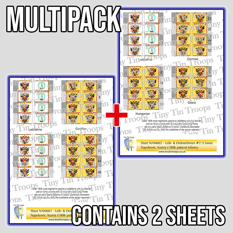 Tiny Tin Troops Flags Austrian Set 15mm