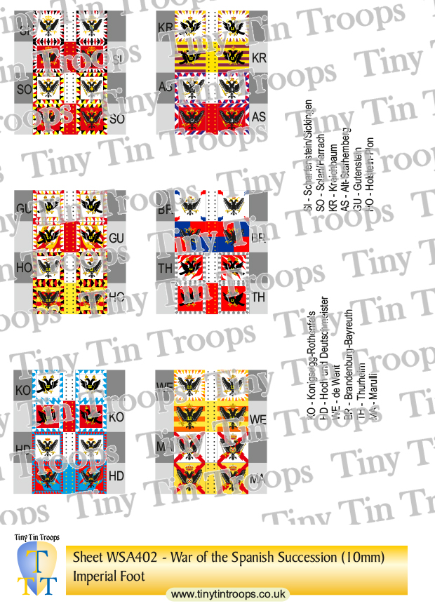 Tiny Tin Troops Flags Britain & Allies Sheet 2 10mm