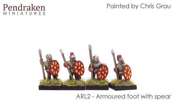 Pendraken 10mm ANCIENTS Late Roman Armoured foot with spear