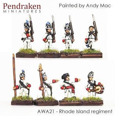 Pendraken 10mm AWI American AWA21 Rhode Island regiment