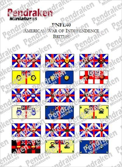Pendraken 10mm AWI Flags AWI British Flags