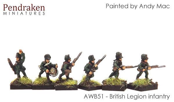 Pendraken 10mm AWI British British Legion infantry
