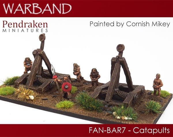 Pendraken 10mm-12mm FANTASY Barbarians Catapults with crews