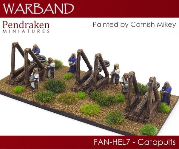 Pendraken 10mm-12mm FANTASY High Elves Catapults with crews