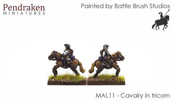 Pendraken 10mm Marlburian Cavalry in tricorn