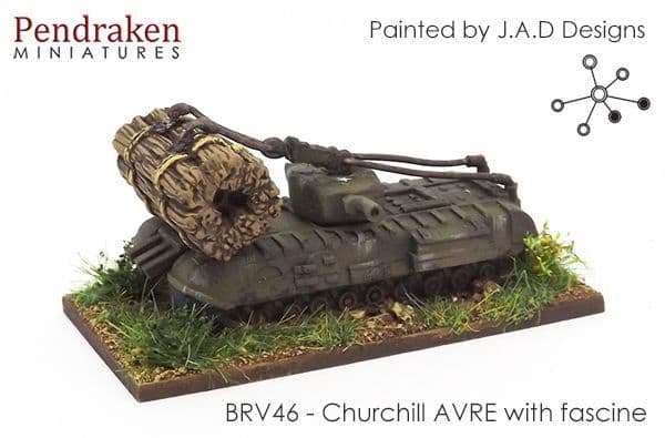 Pendraken 10mm WWII British Churchill AVRE with fascine