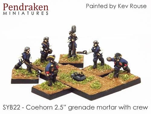 Pendraken 10mm Seven Years War British Coehorn 2.5" grenade mortar with ...