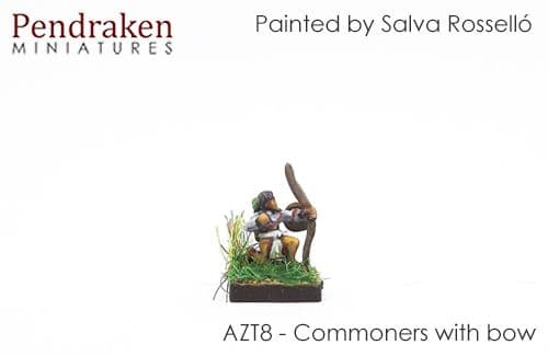 Pendraken 10mm Aztecs Commoners with bow