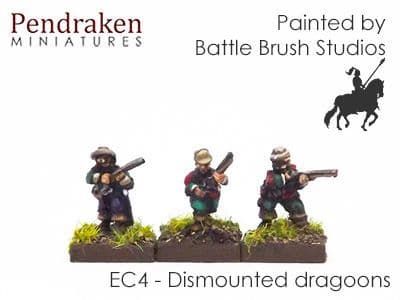 Pendraken 10mm English Civil War Dismounted dragoons