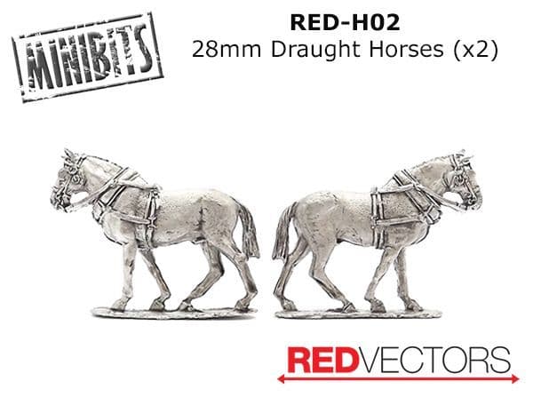 RED VECTORS MDF 28mm Draught Horses