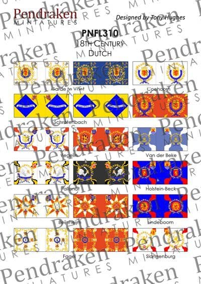 Pendraken 10mm 18th Century Flags Dutch