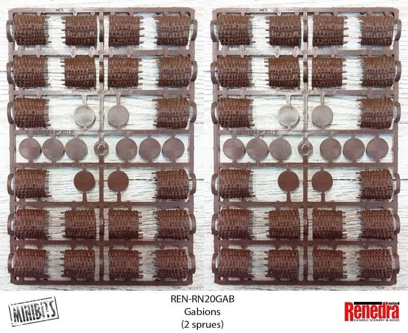 28mm SCENERY Renedra Gabions double pack