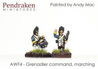 Pendraken 10mm AWI French Grenadier command marching