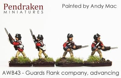 Pendraken 10mm AWI British Guards Flank company advancing