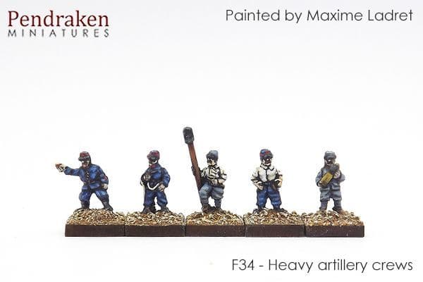 Pendraken 10mm WWI French Heavy artillery crews