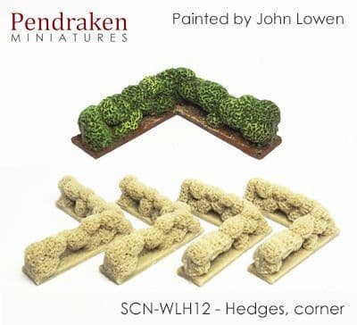 Pendraken 10mm Walls & Hedges Hedges corner