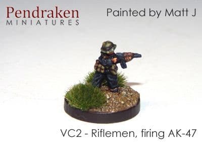 Pendraken 10mm Vietnam NVA/VC Infantry with AK-47, firing