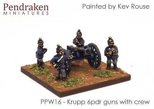 Pendraken 10mm 1860/70s Prussian Krupp C61 6pdr RBL with crew