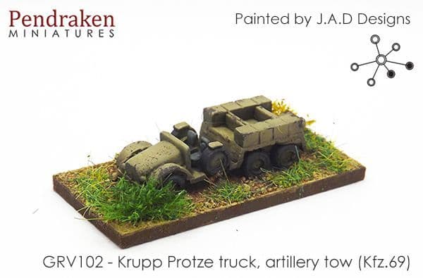 Pendraken 10mm WWII German Krupp Protze truck, artillery tow (Kfz.69)