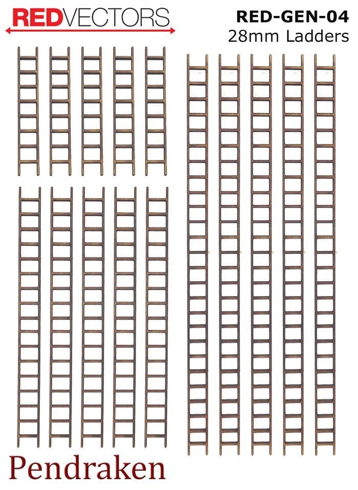 RED VECTORS MDF 28mm Ladders