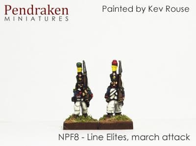 Pendraken 10mm NAPOLEONIC 1809 French Line Elites shako march attack