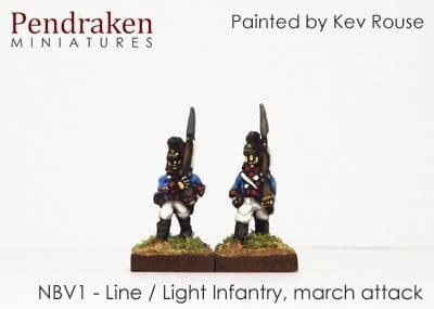 Pendraken 10mm NAPOLEONIC 1809 Bavarian Line / light infantry march attack
