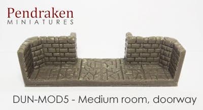 Pendraken 10mm Dungeon Rooms/Corridors Medium room, doorway