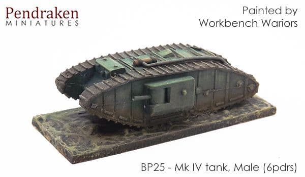 Pendraken 10mm WWI British Mk IV tank, Male