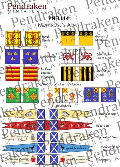 Pendraken 10mm ECW Flags Montroses Army