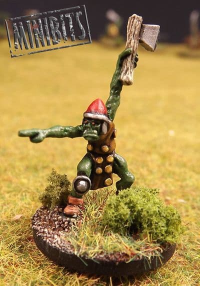 15mm FANTASY Goblins Officer with axe