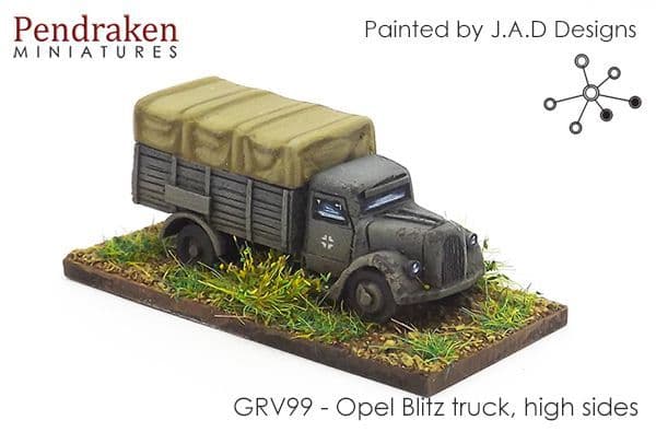 Pendraken 10mm WWII German Opel Blitz truck, high sides