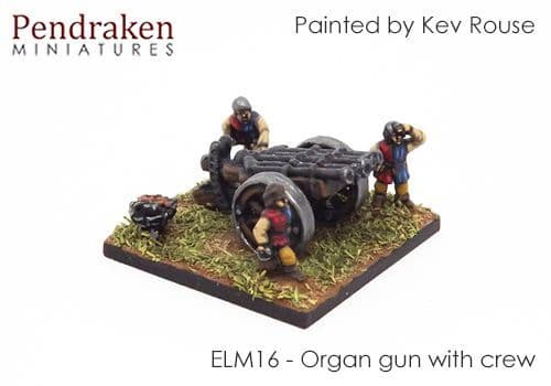 Pendraken 10mm MEDIEVAL Late European Organ gun with crew