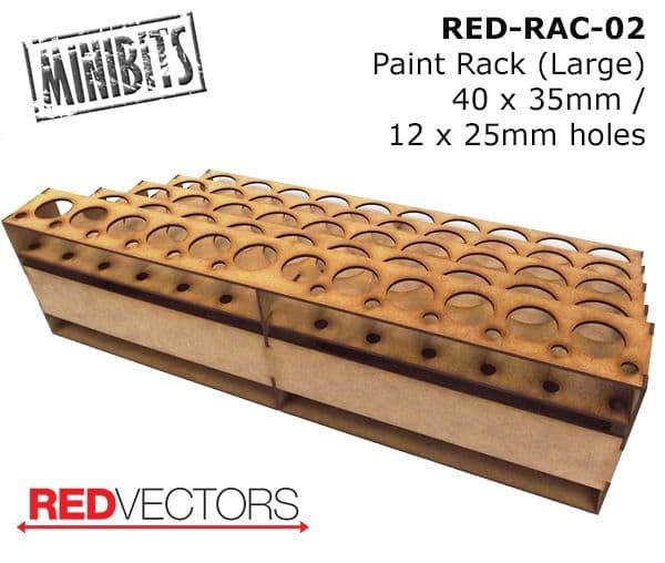 RED VECTORS MDF Paint Rack Large