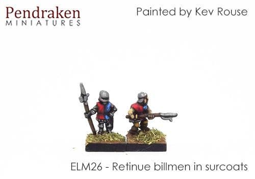 Pendraken 10mm MEDIEVAL Late European Retinue billmen in surcoats