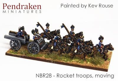 Pendraken 10mm NAPOLEONIC 1813-1815 British Rocket troops moving